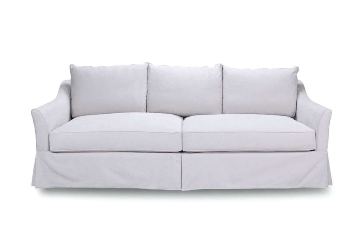 Modern slipcovered sofa store